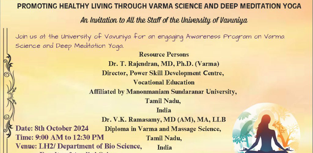 Varma Science and Deep Meditation Yoga - Awareness Program
